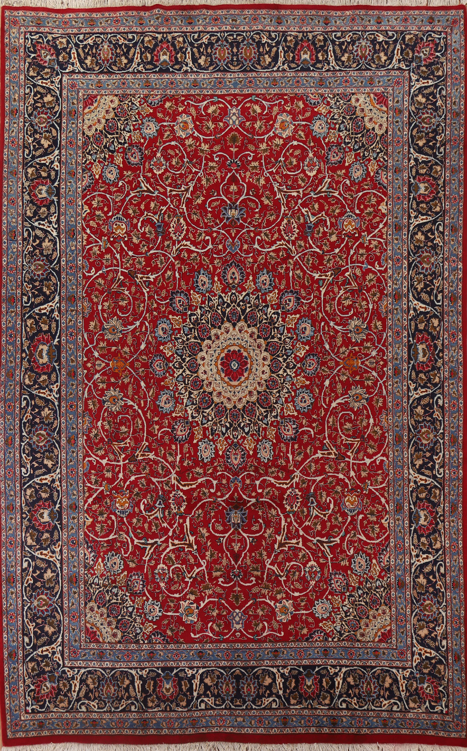 Vegetable Dye Red Isfahan Persian Area Rug 10x14