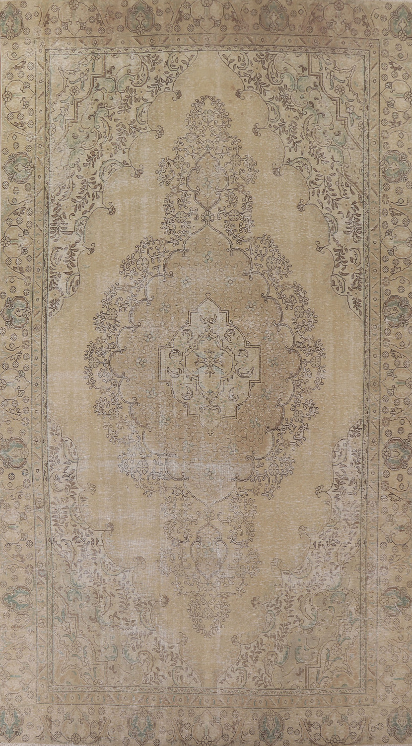 Distressed Tabriz Persian Large Rug 9x15