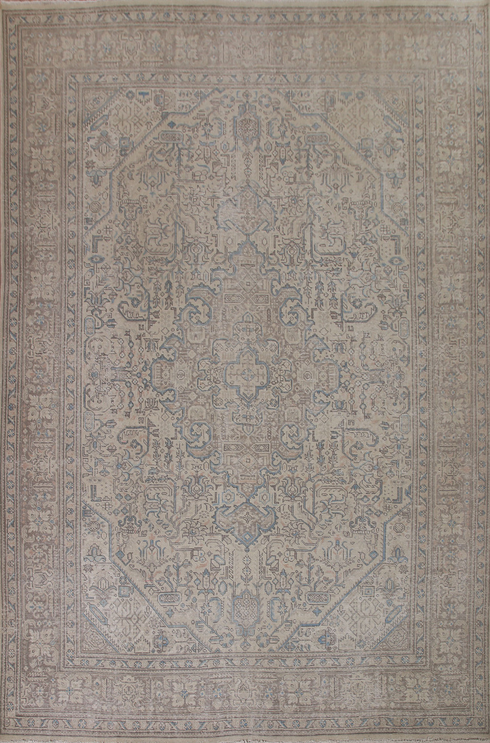 Wool Distressed Tabriz Persian Area Rug 10x12