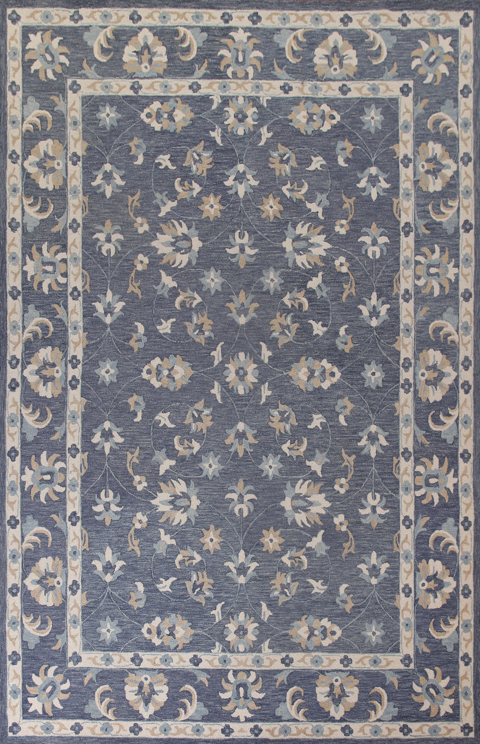 Floral Blue Agra Hand-Tufted Rugs