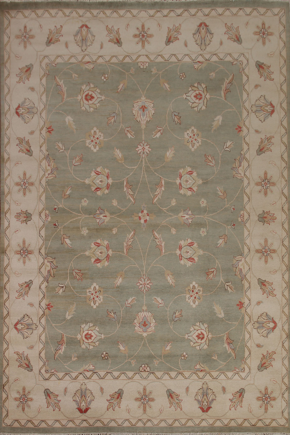 Green Floral Agra Oriental Area Rug 8x10