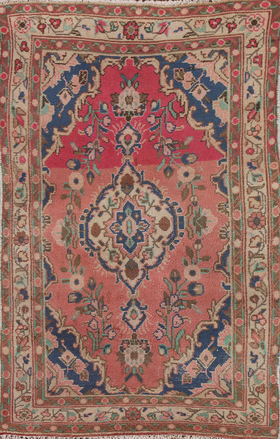 Vintage Tabriz Persian Handmade Rug 3x4