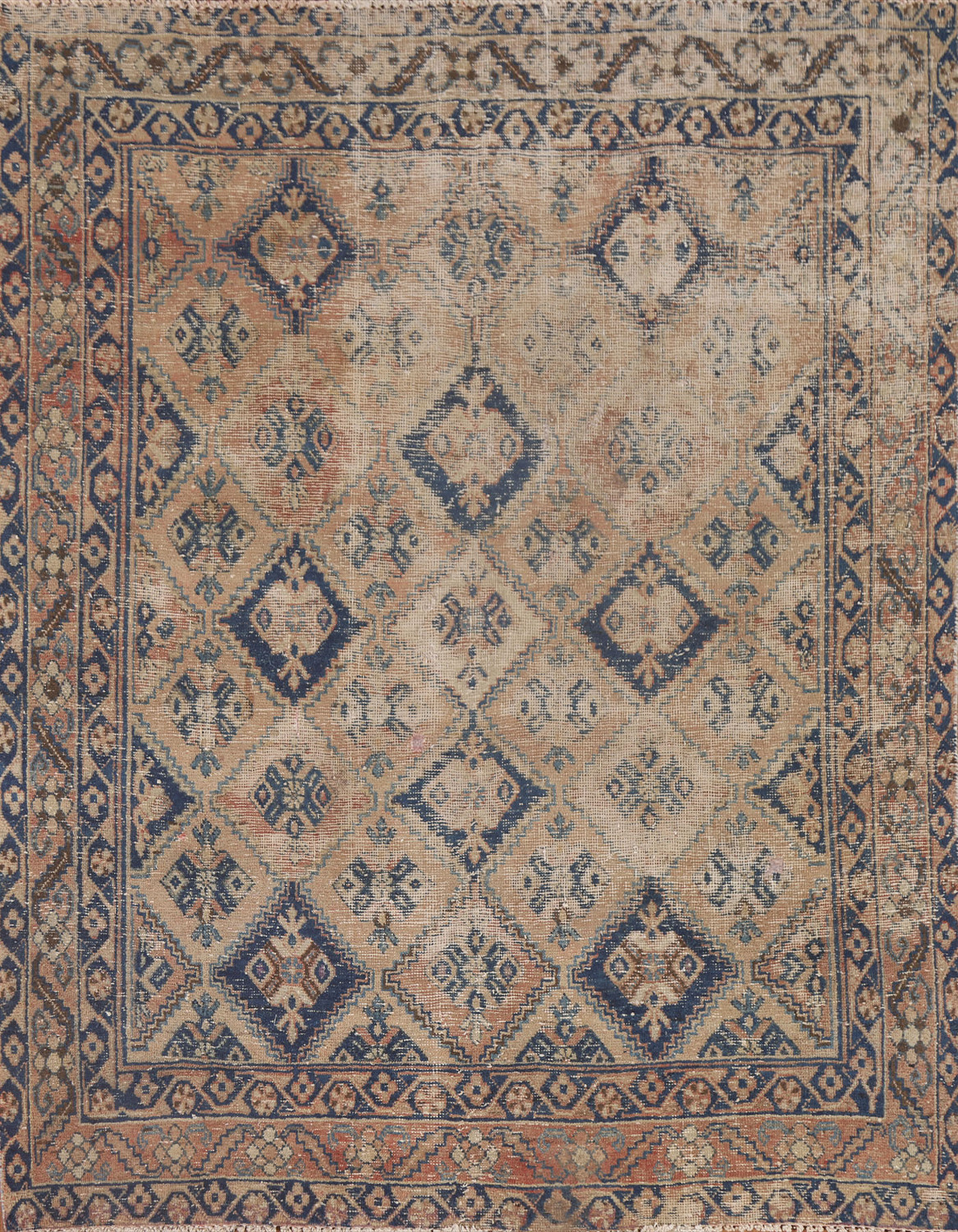 Antique Wool Tabriz Persian Area Rug 5x6