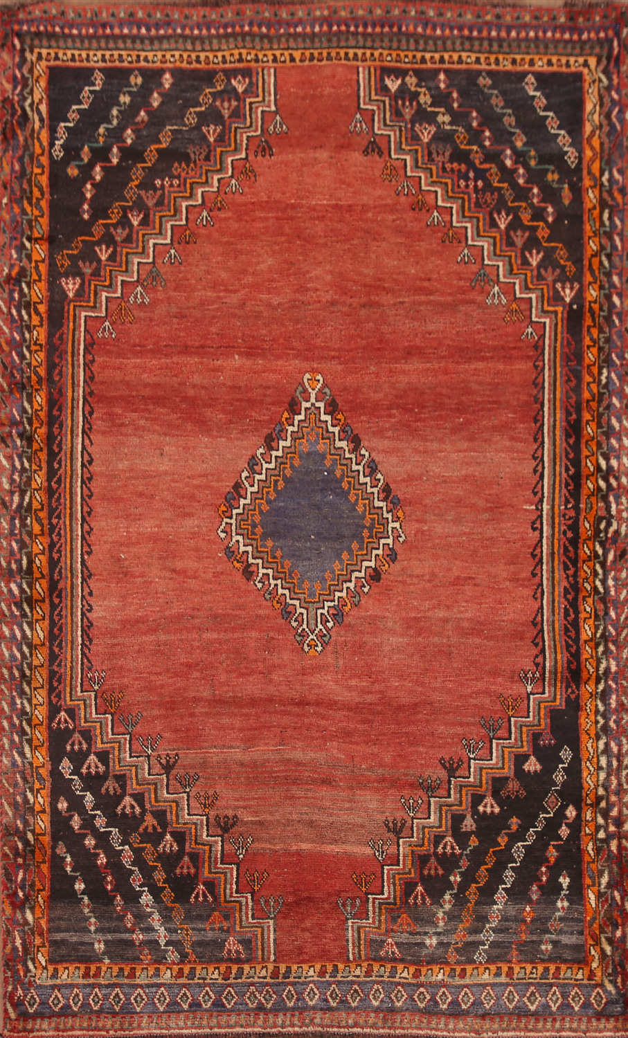 Geometric Red Shiraz Persian Area Rug 5x7