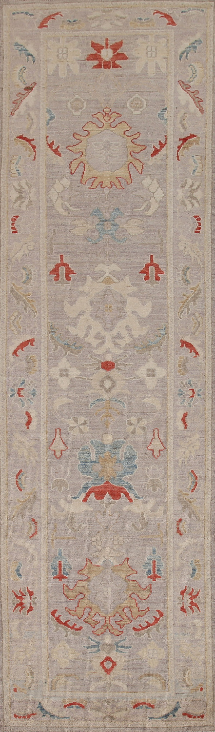 Oushak Vegetable Dye Runner Rug 3x12