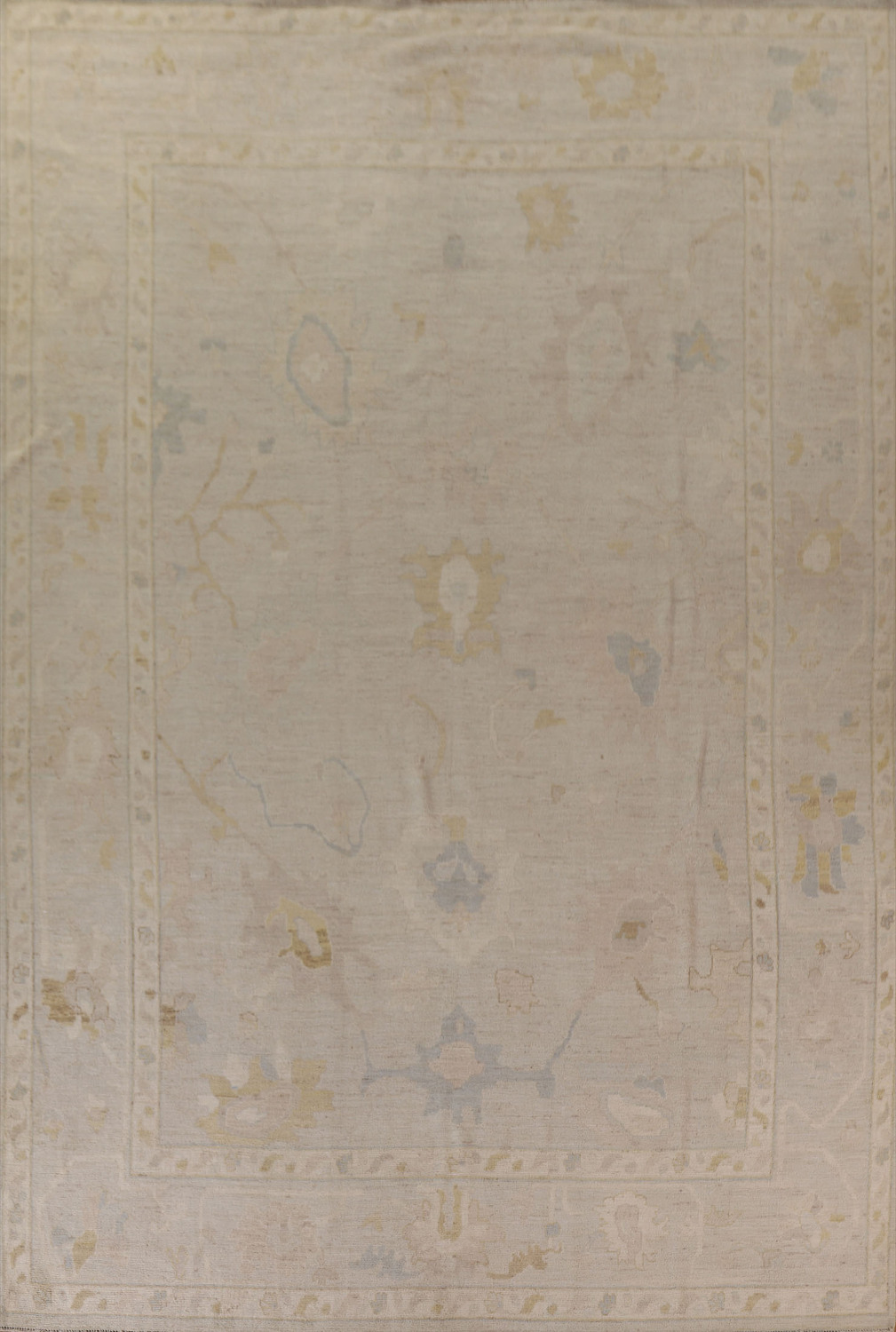 Vegetable Dye Oushak Turkish Large Area Rug 10x14