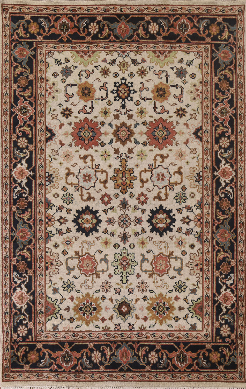 Ivory Handmade Oushak Oriental Area Rug 6x9
