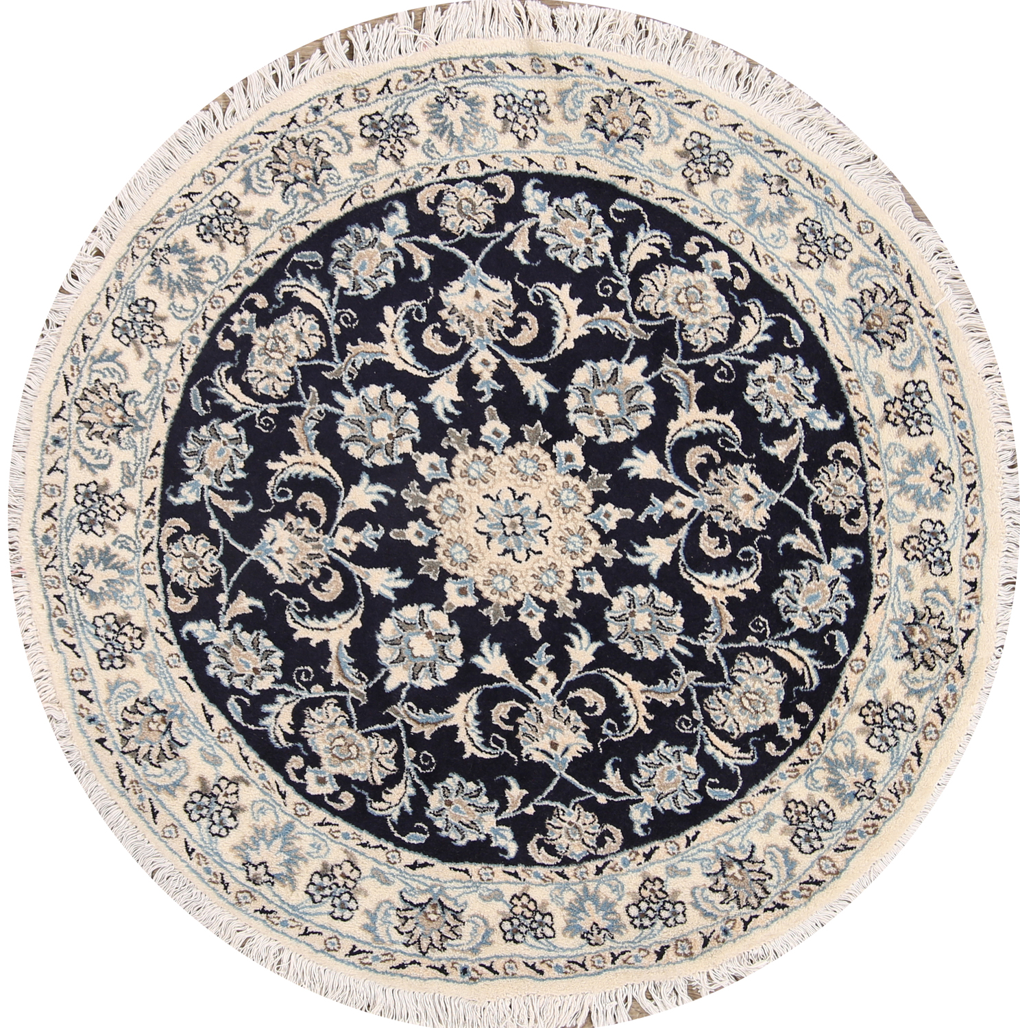 3x3 Nain Isfahan Persian Area Rug