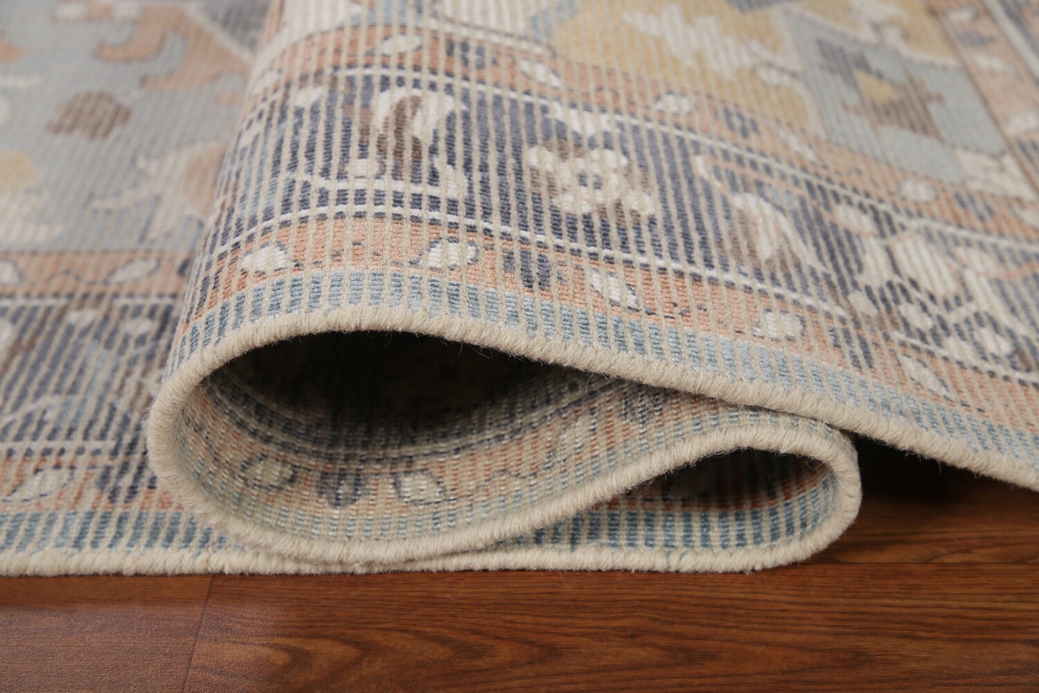 Light Blue Heriz Serapi Distressed Area Rug 8x10