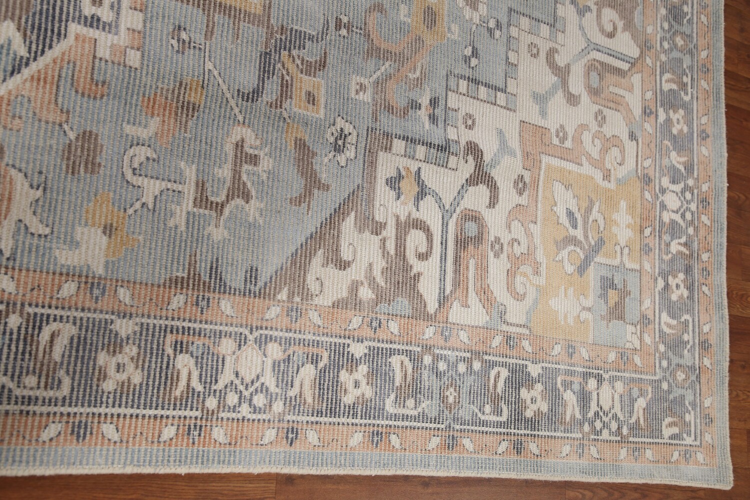 Light Blue Heriz Serapi Distressed Area Rug 8x10