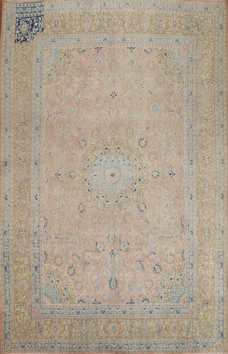 Vintage Wool Mashad Persian Area Rug 10x12