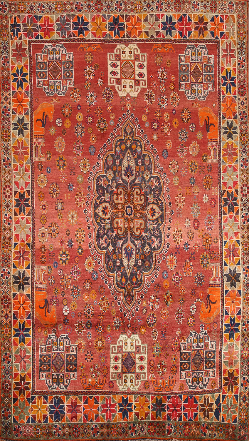 Vegetable Dye Shiraz Persian Area Rug 5x9