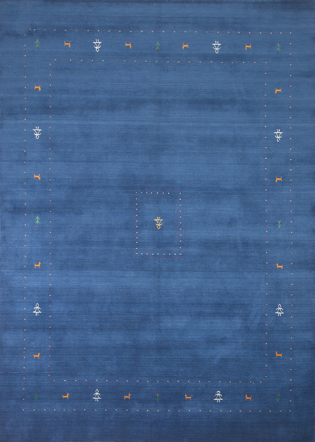 Blue Wool Gabbeh Indian Area Rug 8x10