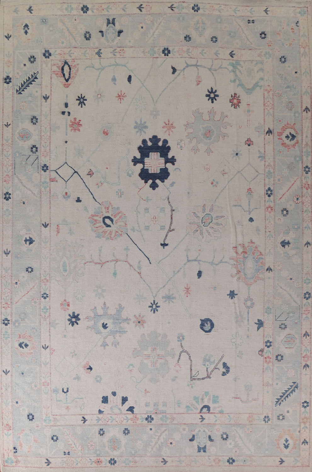 Vegetable Dye Oushak Large Area Rug 10x14