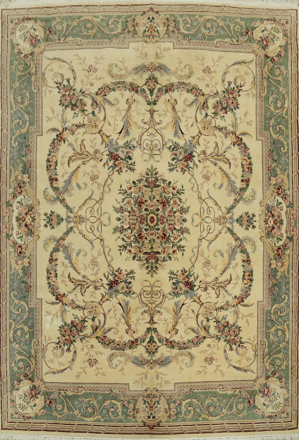 Vegetable Dye Aubusson Chinese Area Rug 8x10