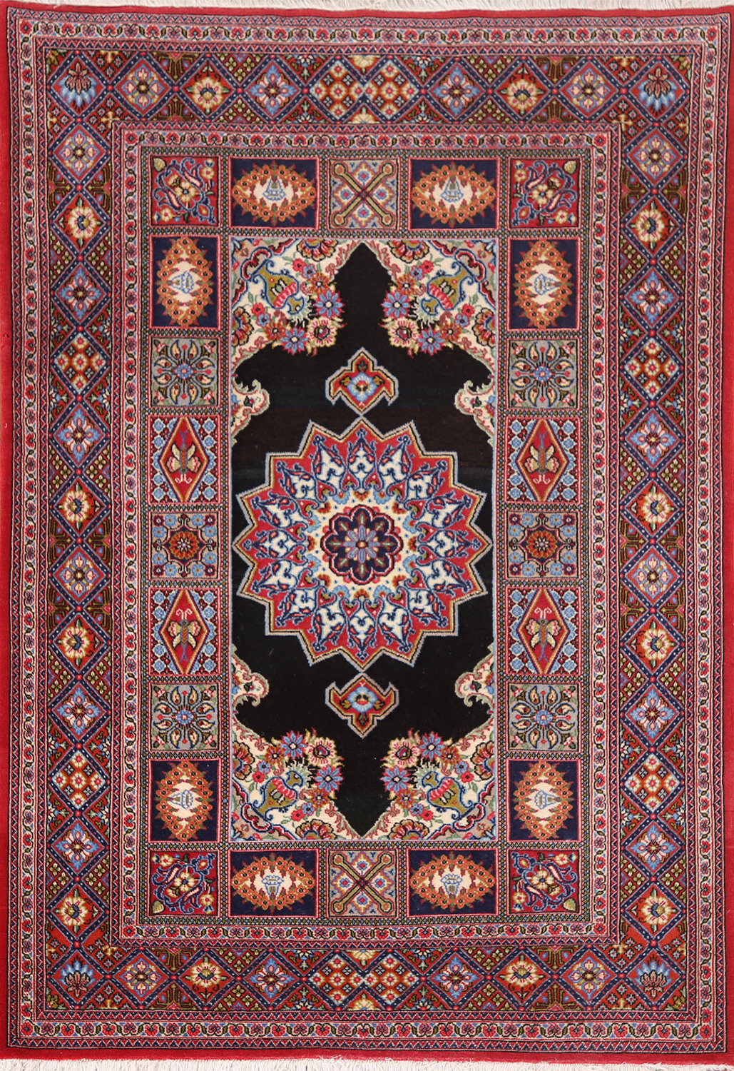 Vegetable Dye Qum Persian Accent Rug 4x5