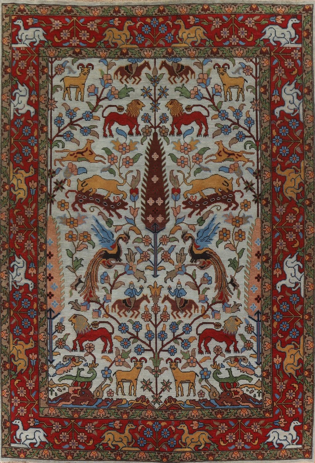Hunting Design Heriz Serapi Living Room Rug 10x14