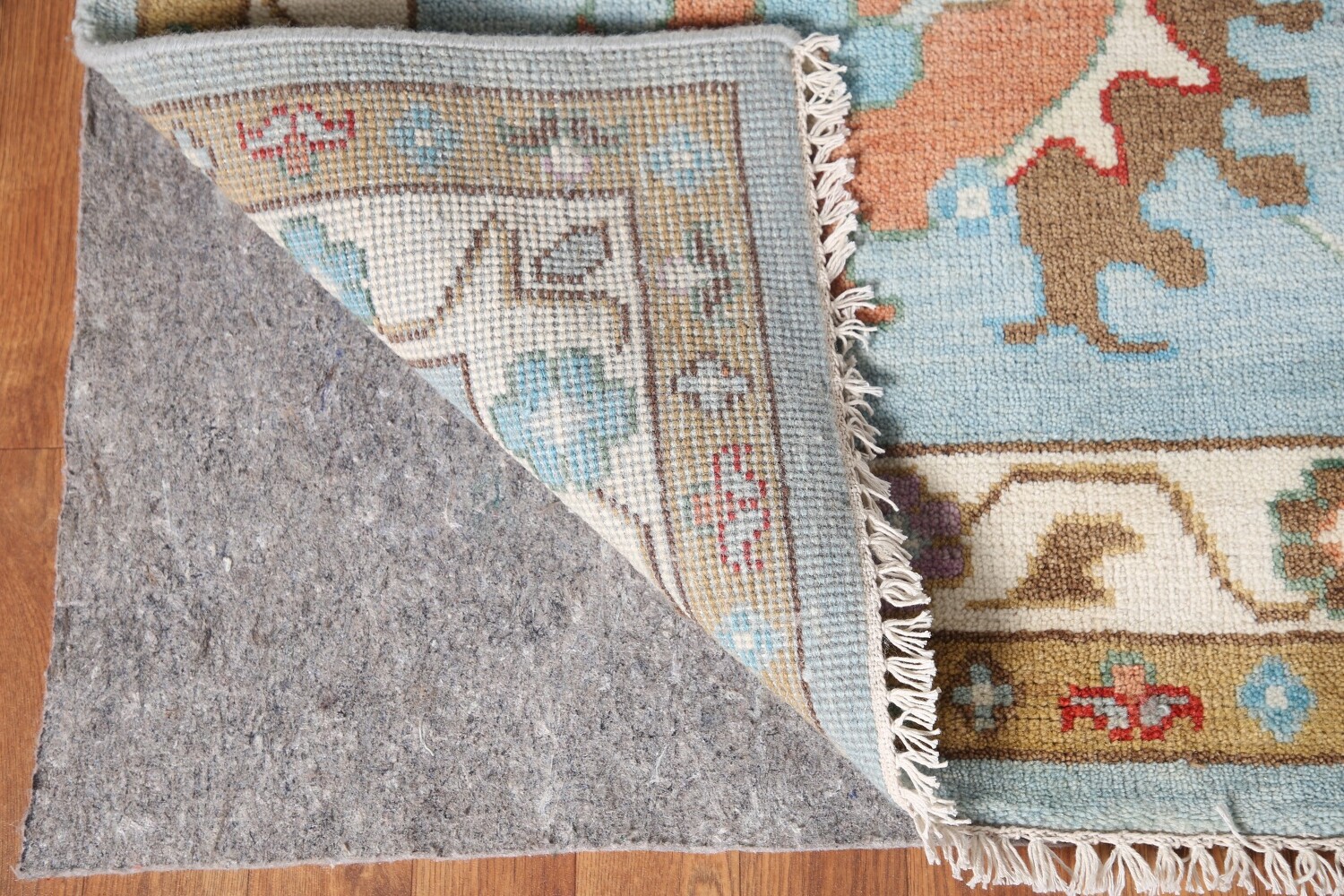 Light Blue Oushak Large Oriental Rug 12x16