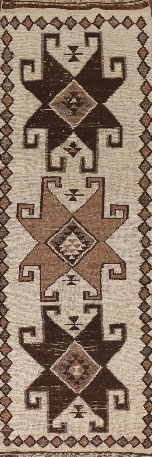 Natural Dye Anatolian Turkish Runner Rug 3x11