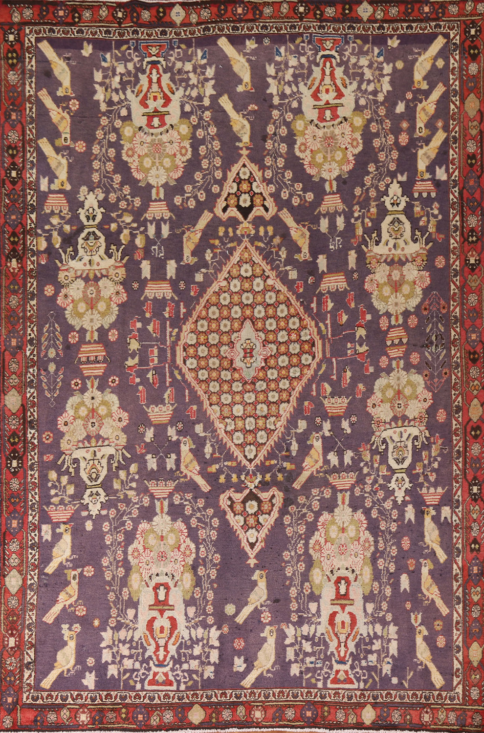 Animal Pictorial Tabriz Persian Area Rug 6x9