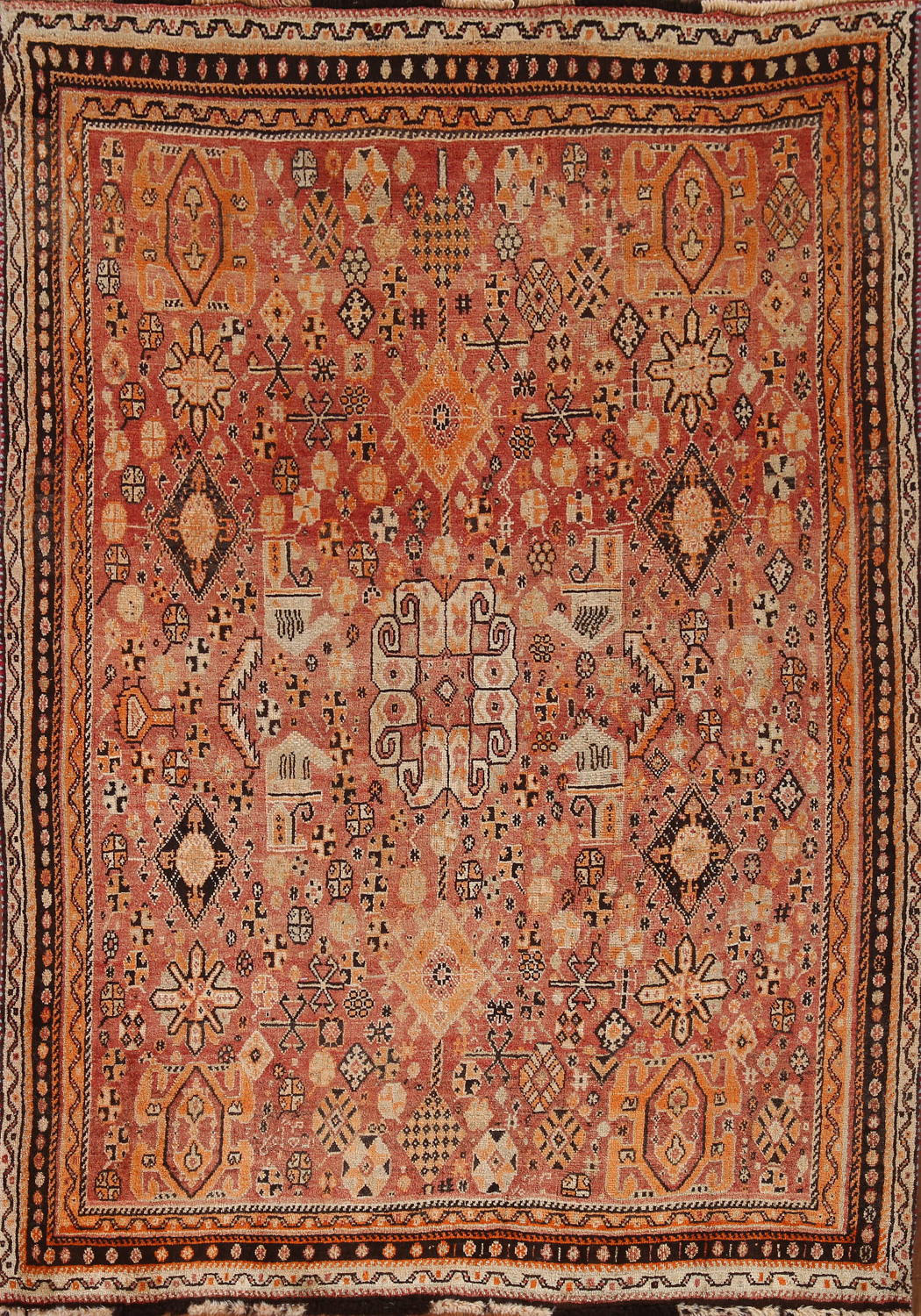 Tribal Geometric Shiraz Persian Rug 5x7