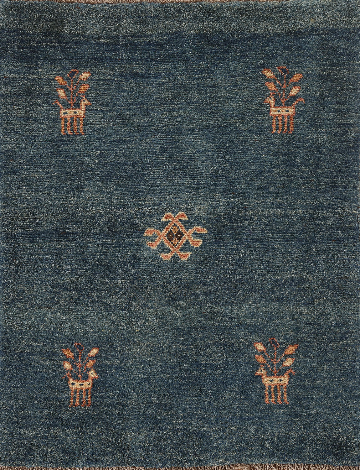 Tribal Wool Gabbeh Persian Rug 4x5