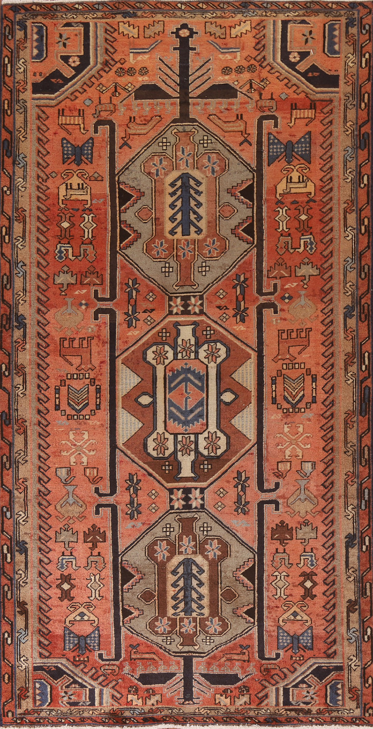 Tribal Wool Meshkin Persian Area Rug 5x10
