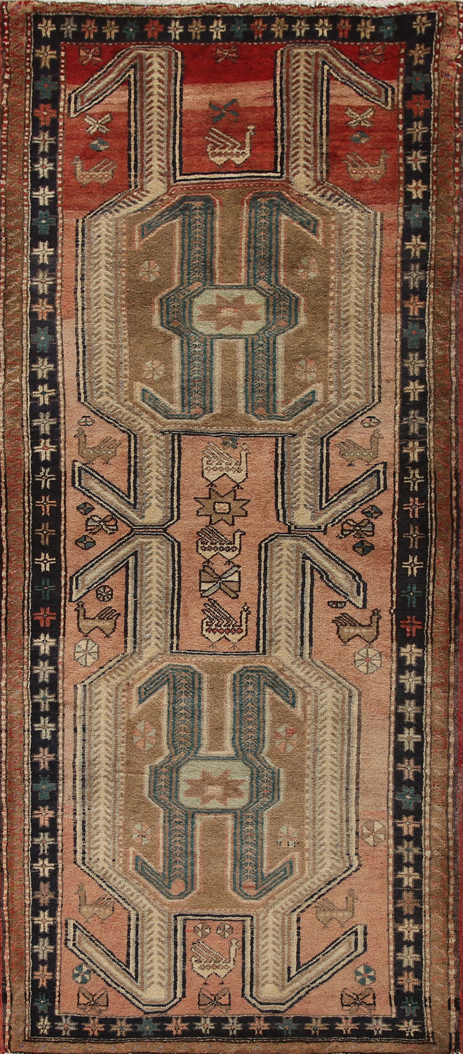 Vegetable Dye Meshkin Persian Runner Rug 4x10