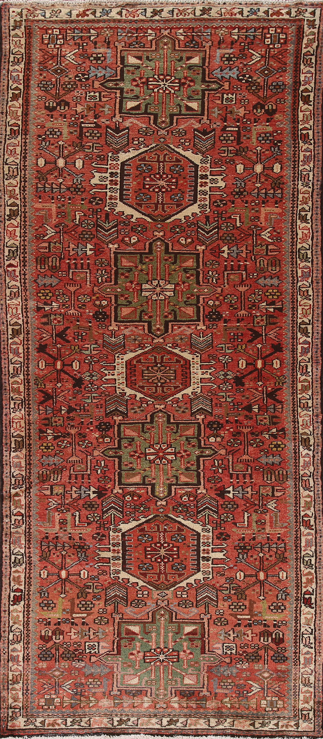 Vegetable Dye Gharajeh Persian Runner Rug 3x9