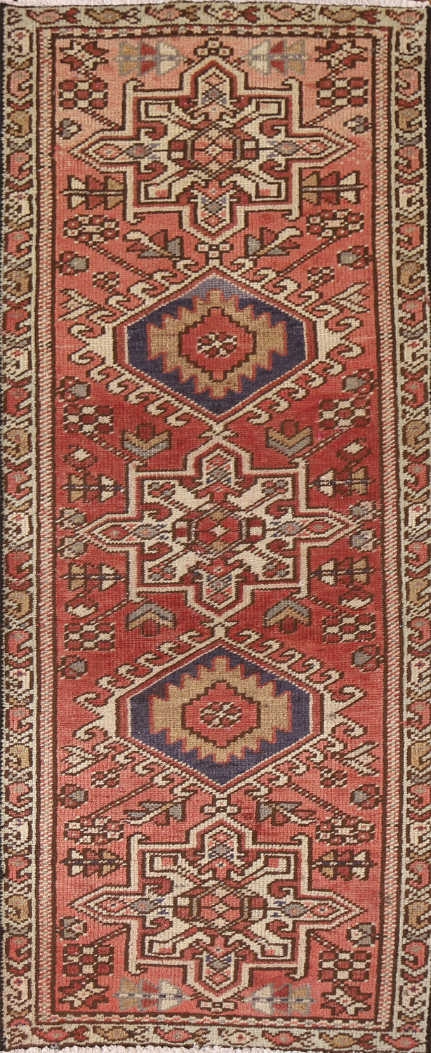 Geometric Gharajeh Persian Runner Rug 2x5