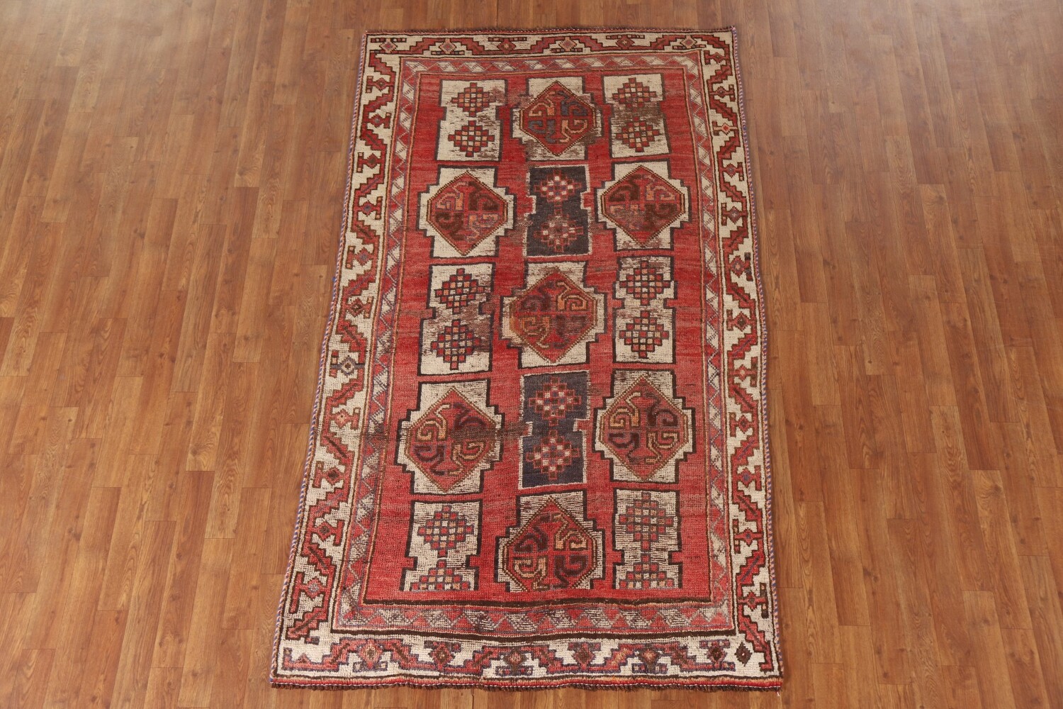 Antique Wool Lori Persian Rug 4x7
