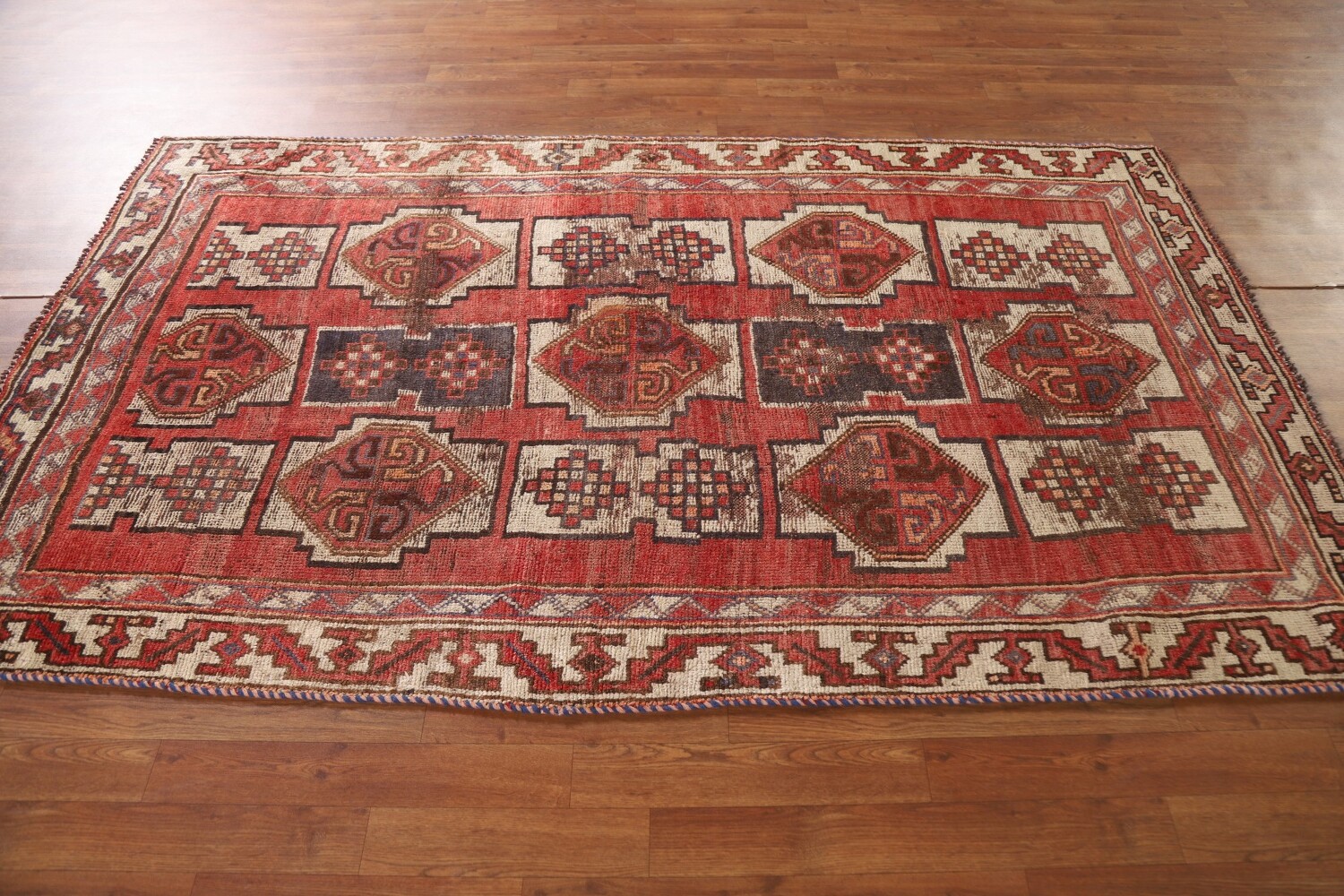 Antique Wool Lori Persian Rug 4x7