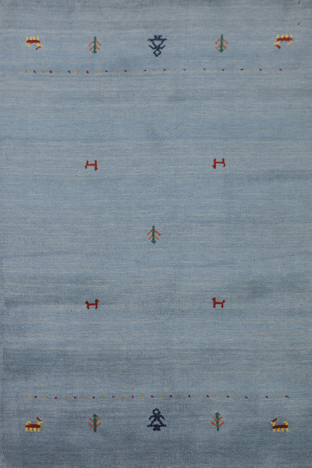 Tribal Blue Gabbeh Oriental Rug 4x6