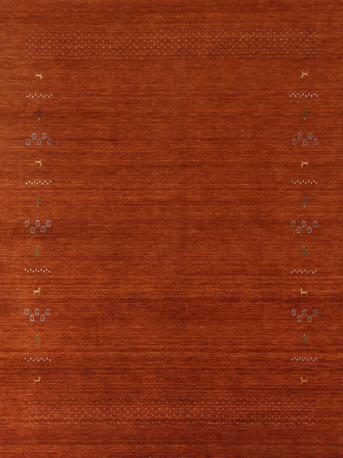 Orange Gabbeh Indian Living Room Rug 8x10