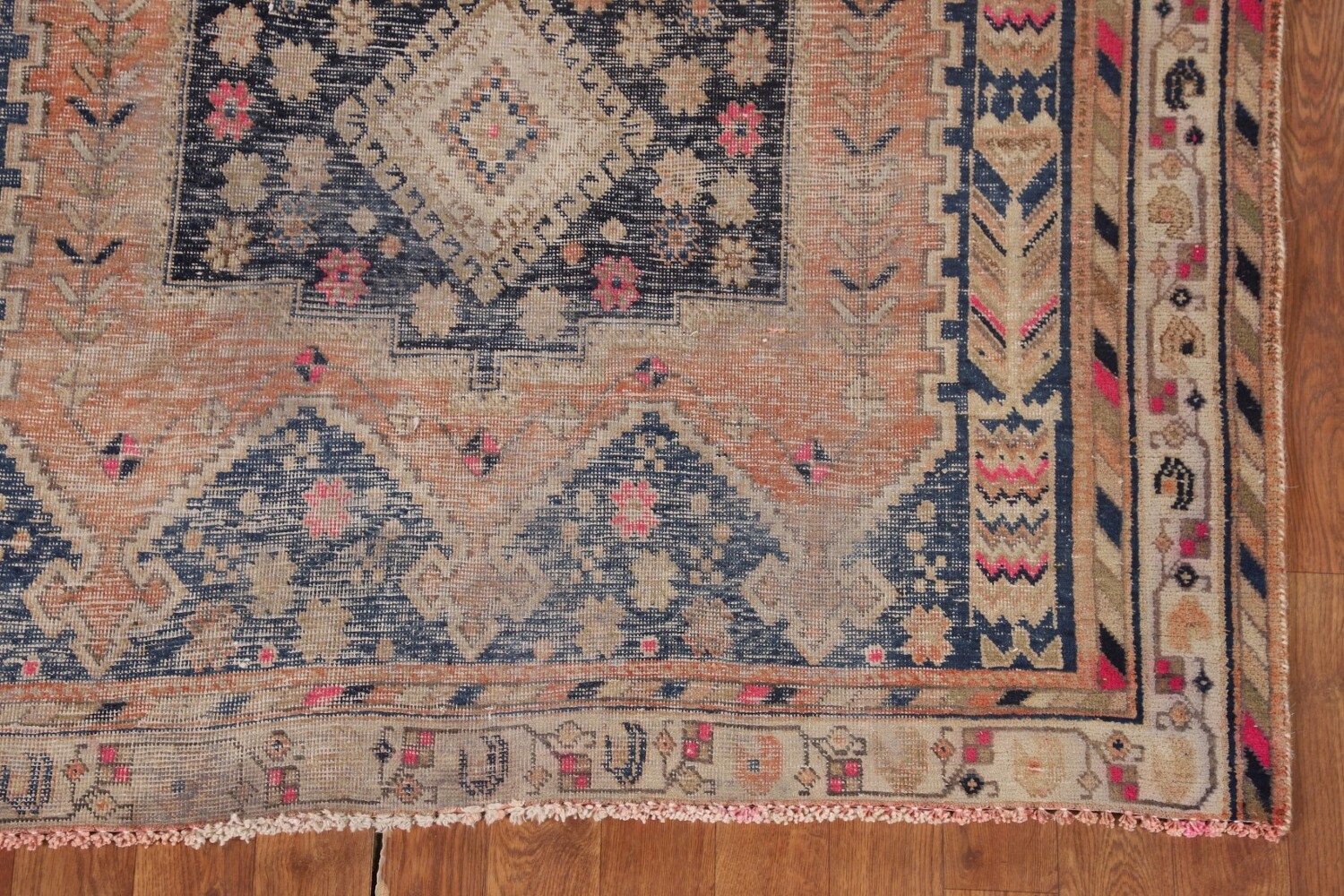 Distressed Tribal Sirjan Persian Rug 4x5