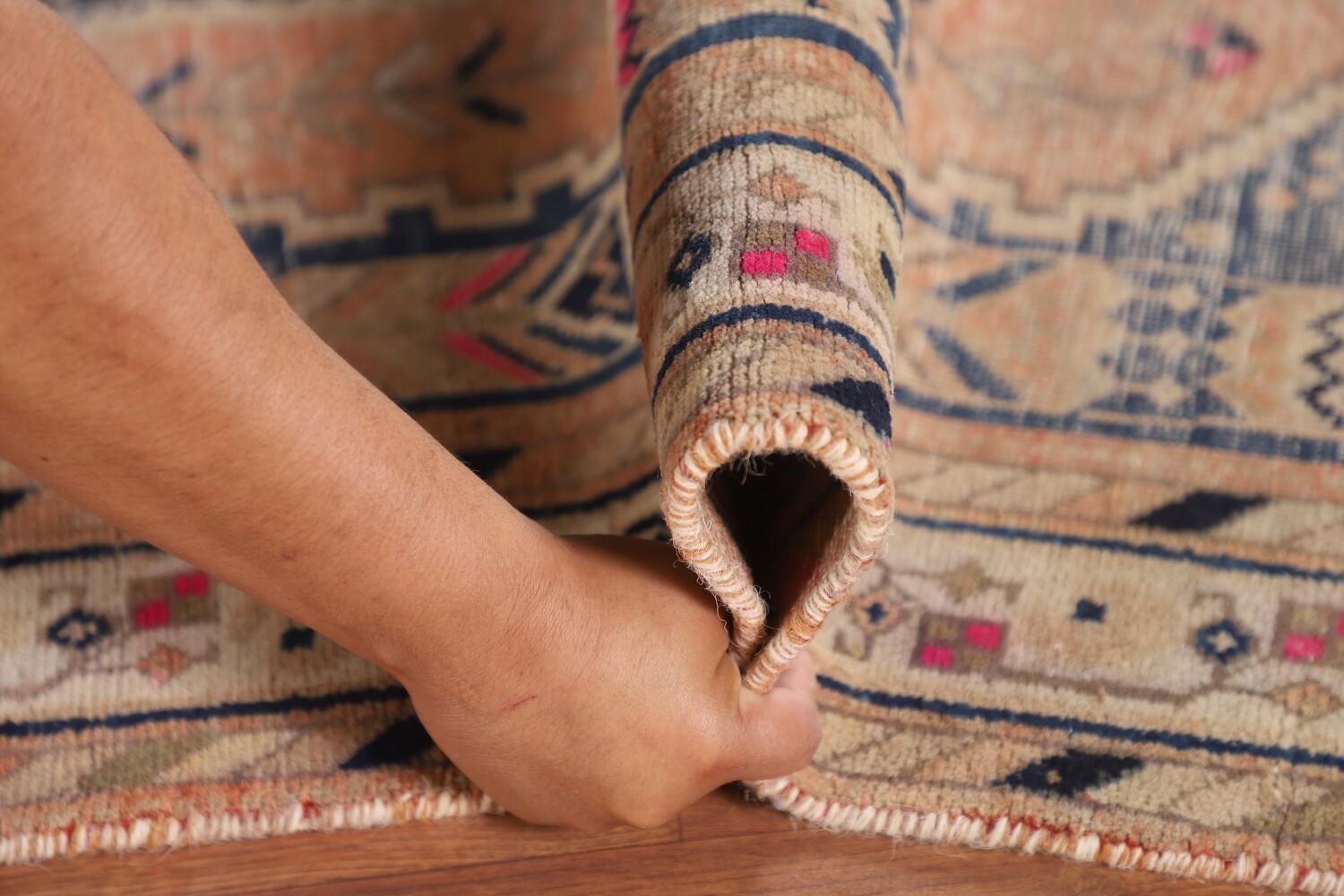 Distressed Tribal Sirjan Persian Rug 4x5