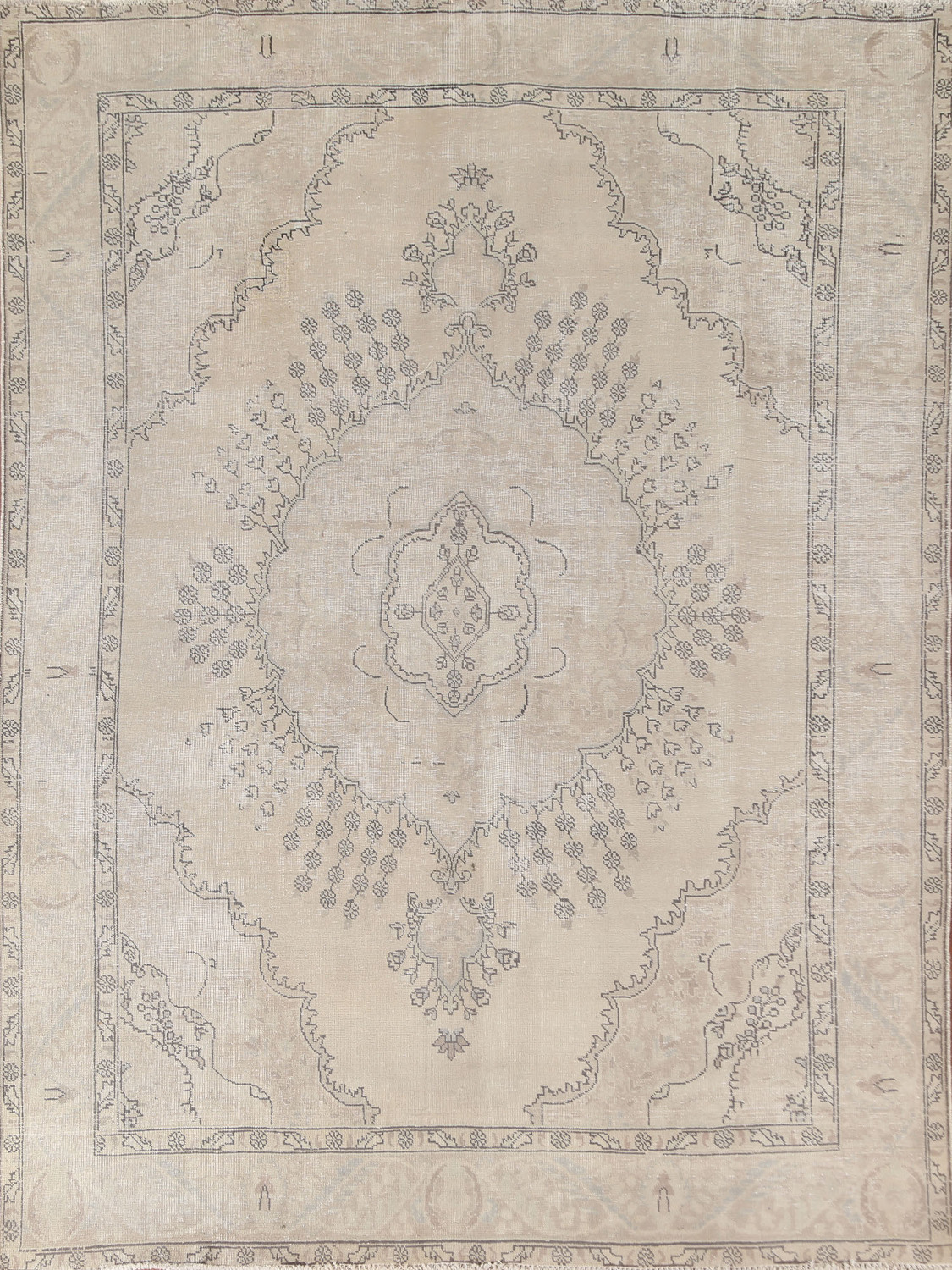 Distressed Muted Tabriz Persian Area Rug 8x10