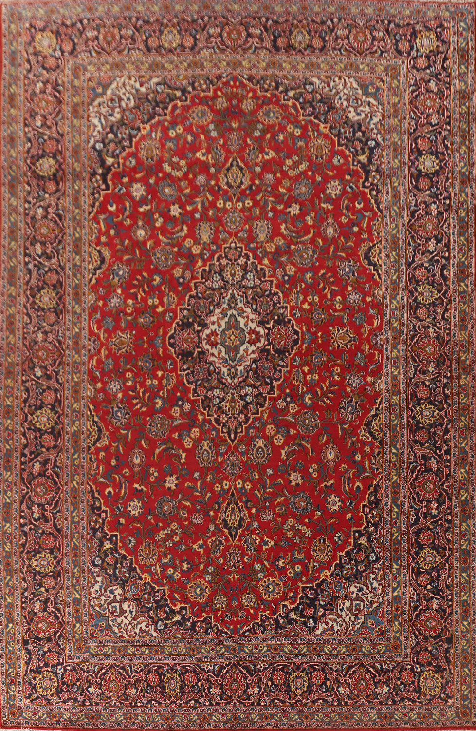 Traditional Kashan Persian Large Rug 10x15