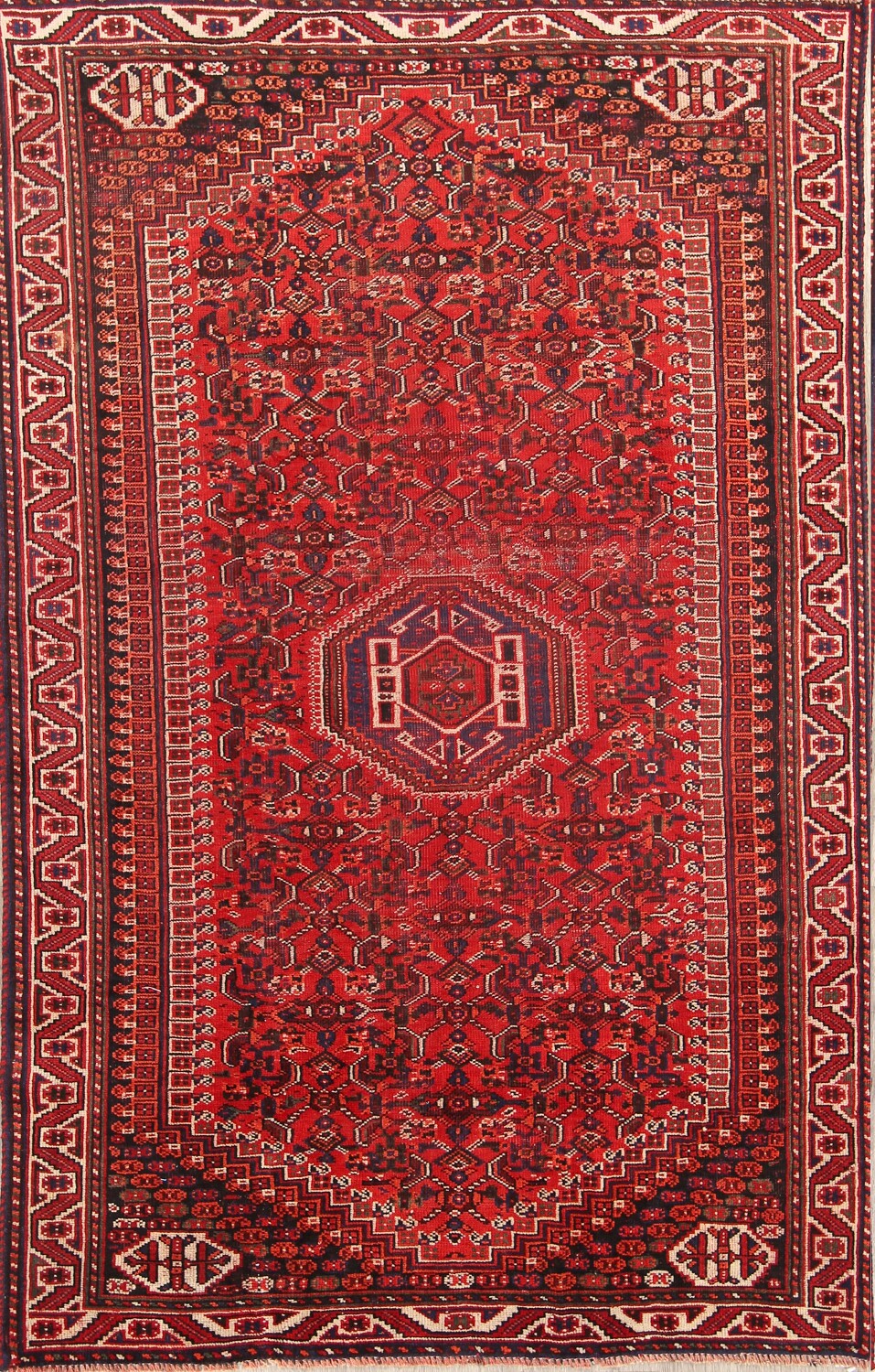 Pre-1900 Antique Tribal Nomad 5x8 Lori Shiraz Persian Area Rug