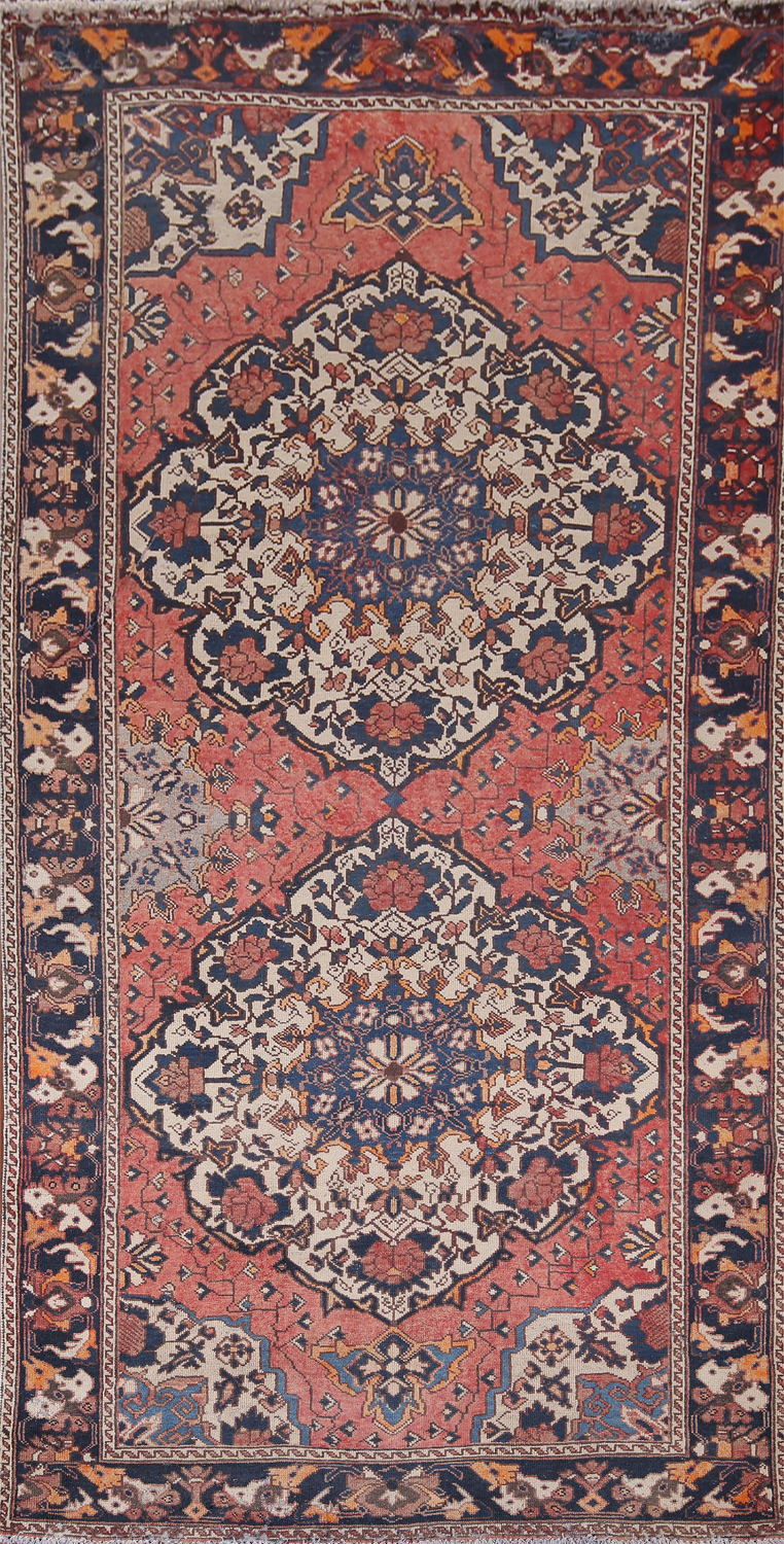 Vintage Wool Bakhtiari Persian Living Room Rug 5x10