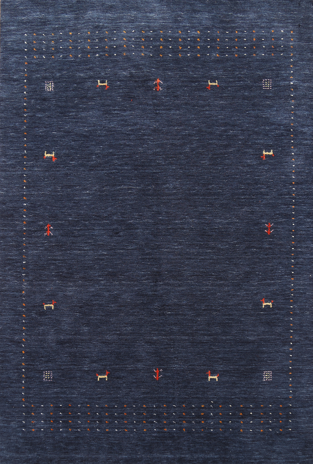 Navy Blue Tribal Gabbeh Oriental Rug 5x6