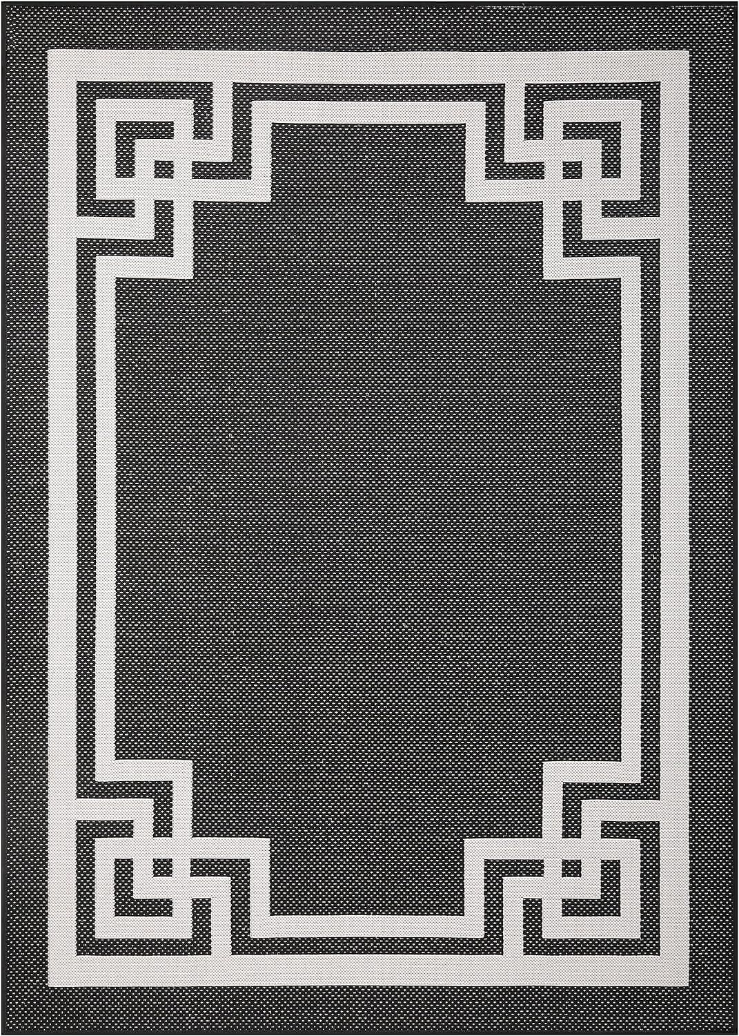 Modern Bordered Area Rug