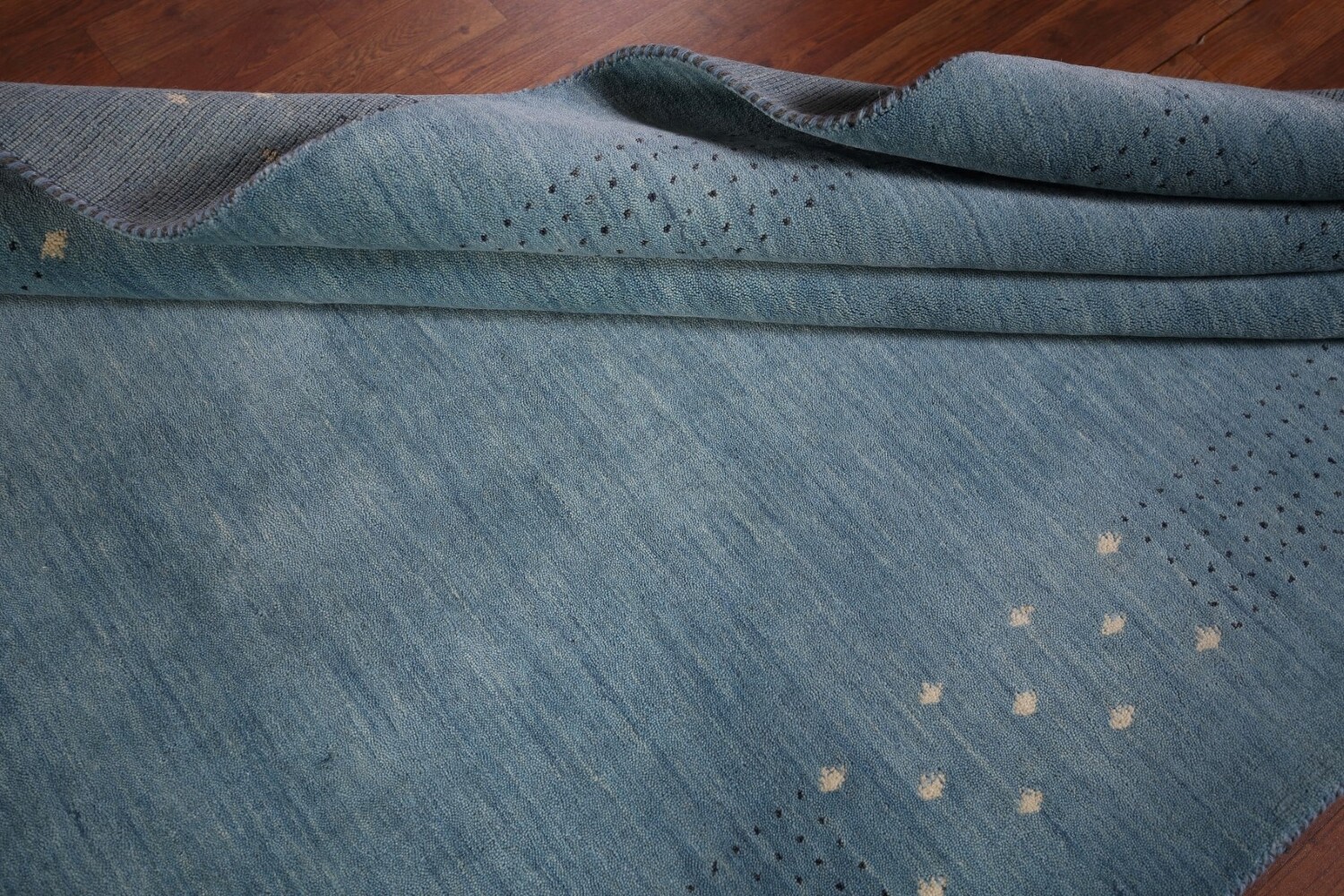 Light Blue Handmade Gabbeh Oriental Area Rug 5x8