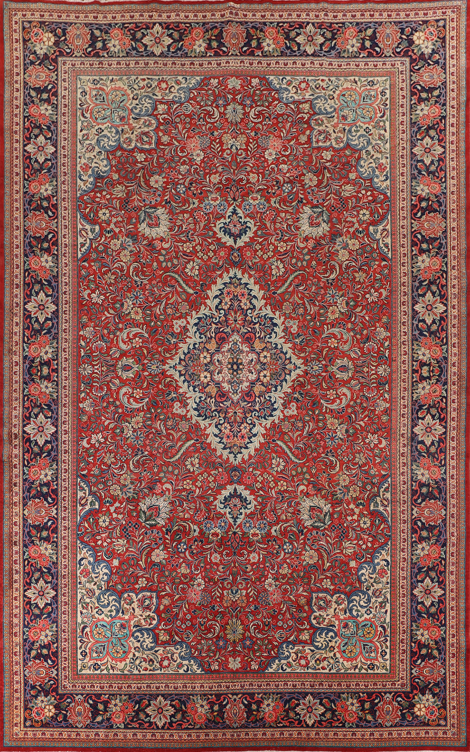 Antique Floral Mahal Persian Large Rug 11x16