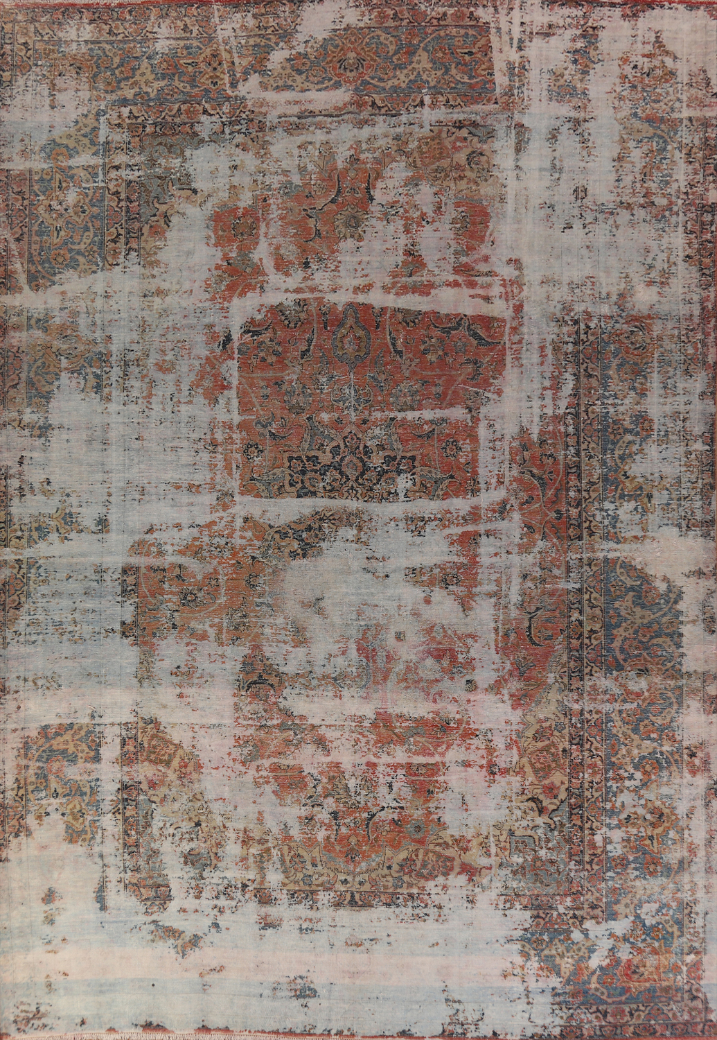 Distressed Wool Persian Large Rug 10x14