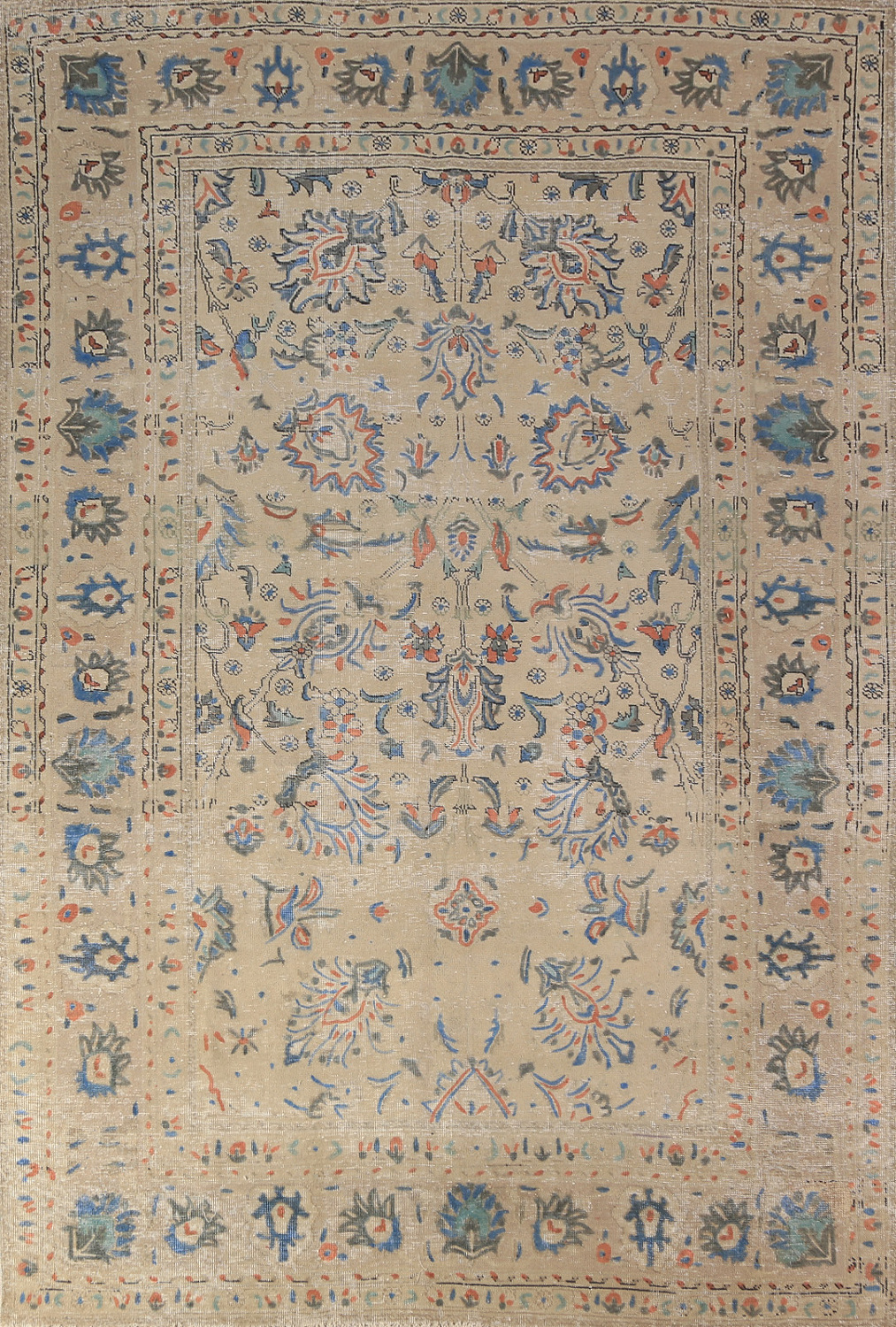 Handmade Floral Tabriz Persian Area Rug 6x10
