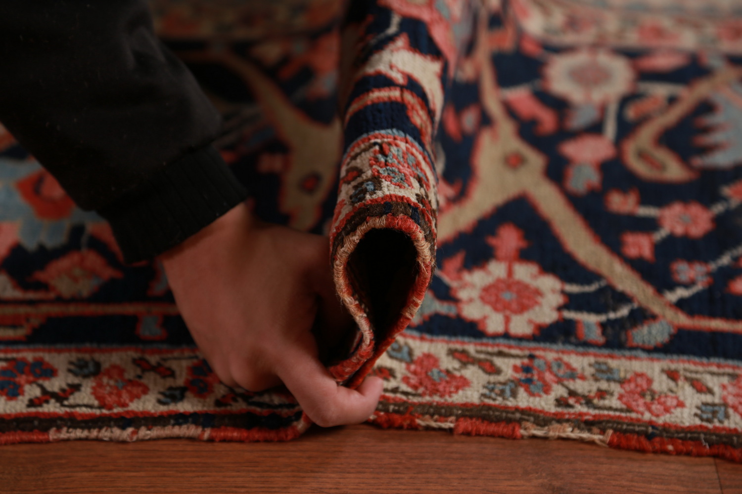 Pre-1900 Vegetable Dye Heriz Serapi Persian Large Rug 11x18