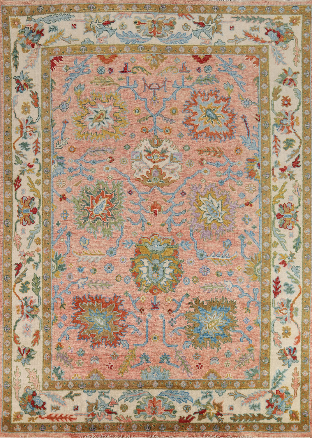 Handmade Pink Oushak Indian Area Rug 8x10