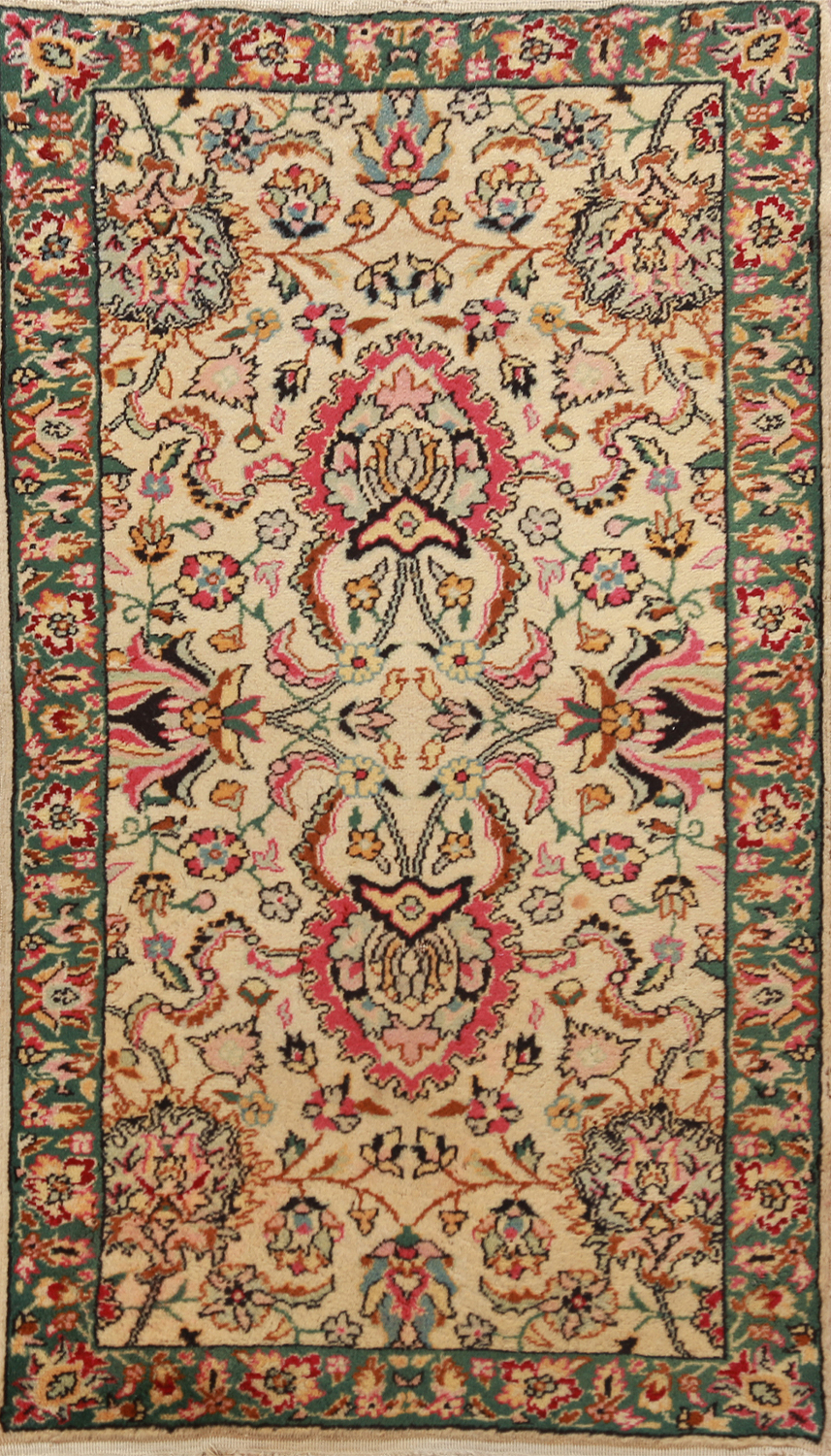 Handmade Wool Floral Agra Indian Rug 2x5