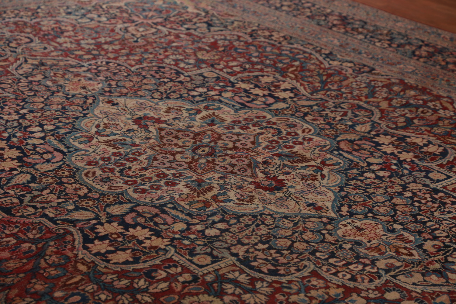 Pre-1900 Vegetable Dye Signed Mashad Persian Area Rug 10x13